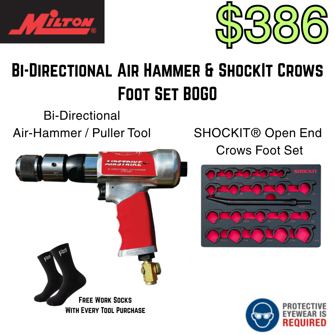 Bi-Directional Air Hammer & ShockIt Crows Foot Set BOGO – About Work